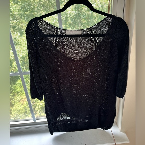 Zara | Sweaters | Deep V Open Knit Sweater | Poshmark